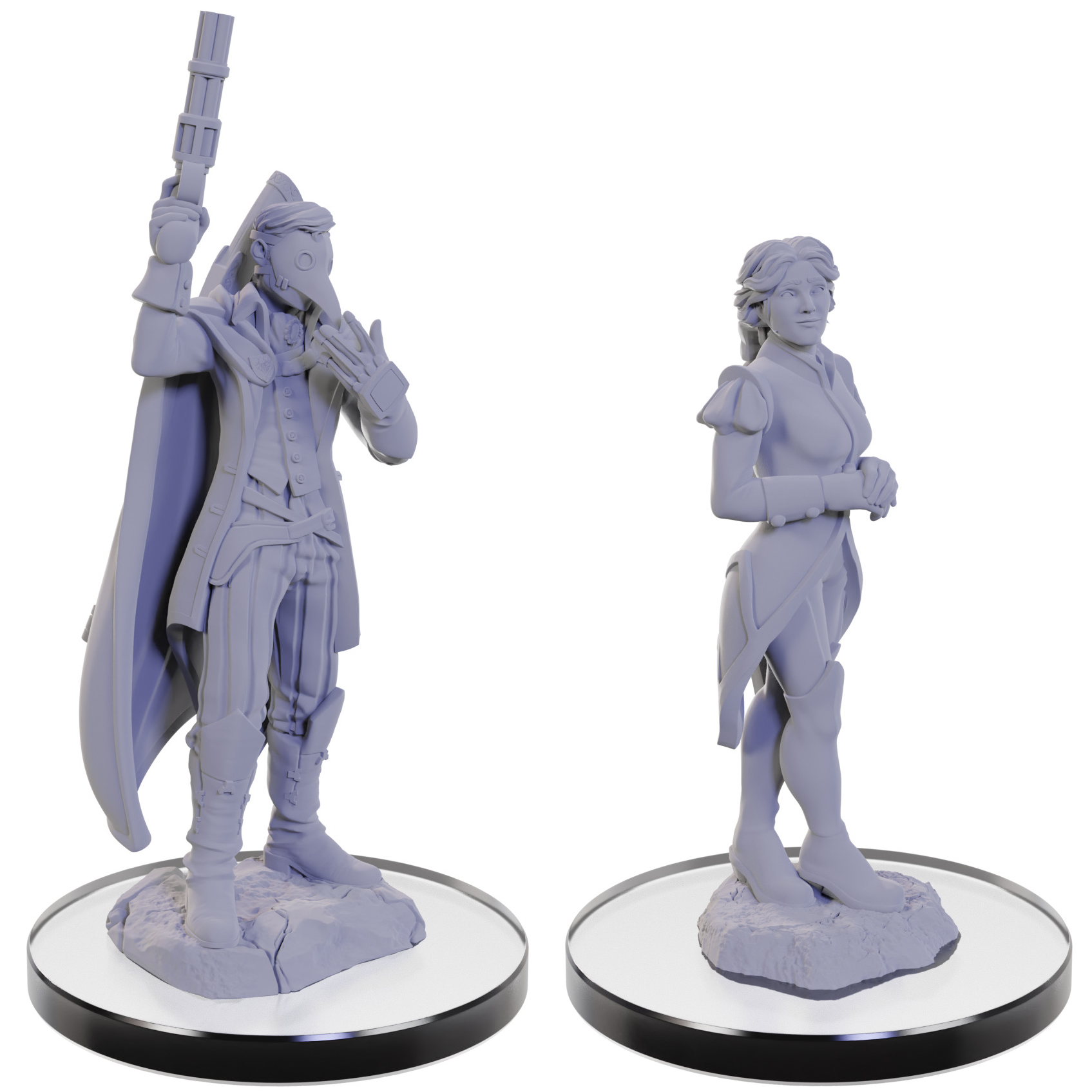 Critical Role Unpainted Miniatures Percival & Cassandra de Rolo | CW ...